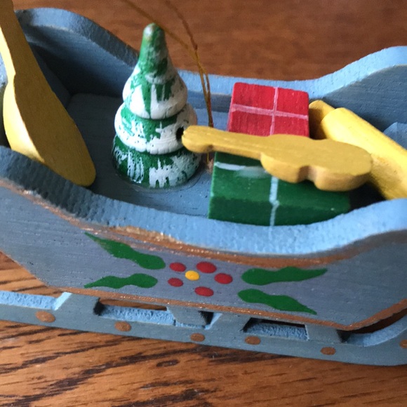 Russ Berrie | Holiday | Vintage Russ Berrie Co Wood Christmas Sled ...